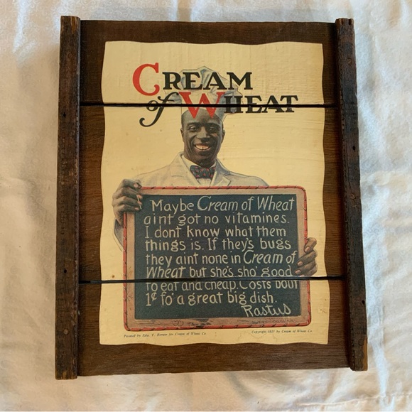 Other | Vtg Cream Of Wheat Advertisement Rastus Grape Tray Decoupage ...